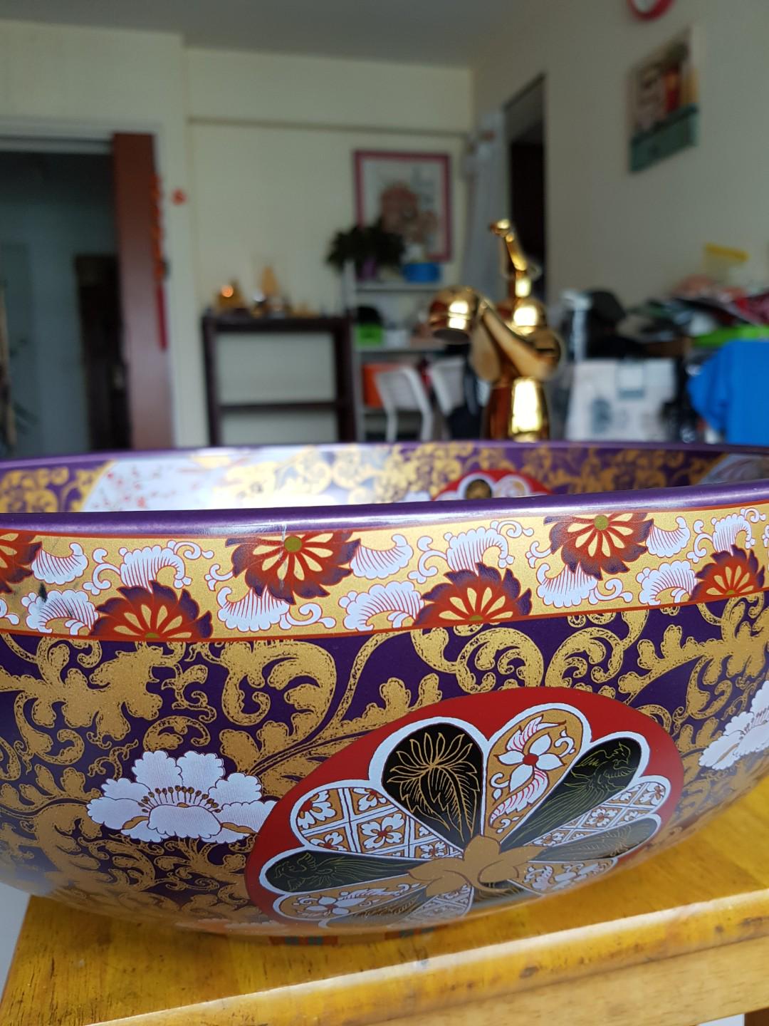 Oriental Patterned Wash Basin (All accessories included!), Furniture ...