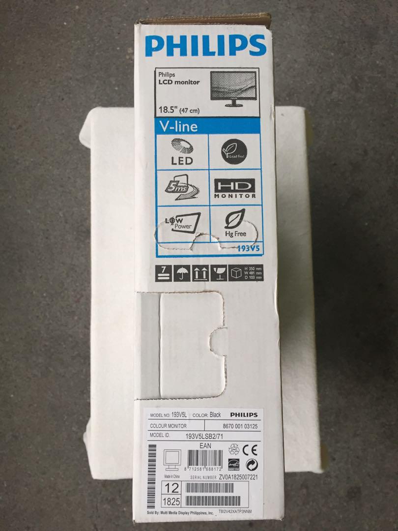 Philips Monitor 18.5 inches, TV & Home Appliances, TV & Entertainment ...