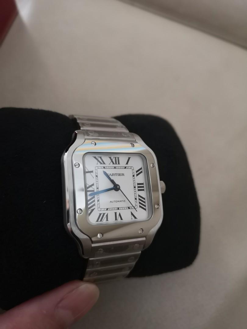 Santos de cartier medium wssa0010, Luxury, Watches on Carousell