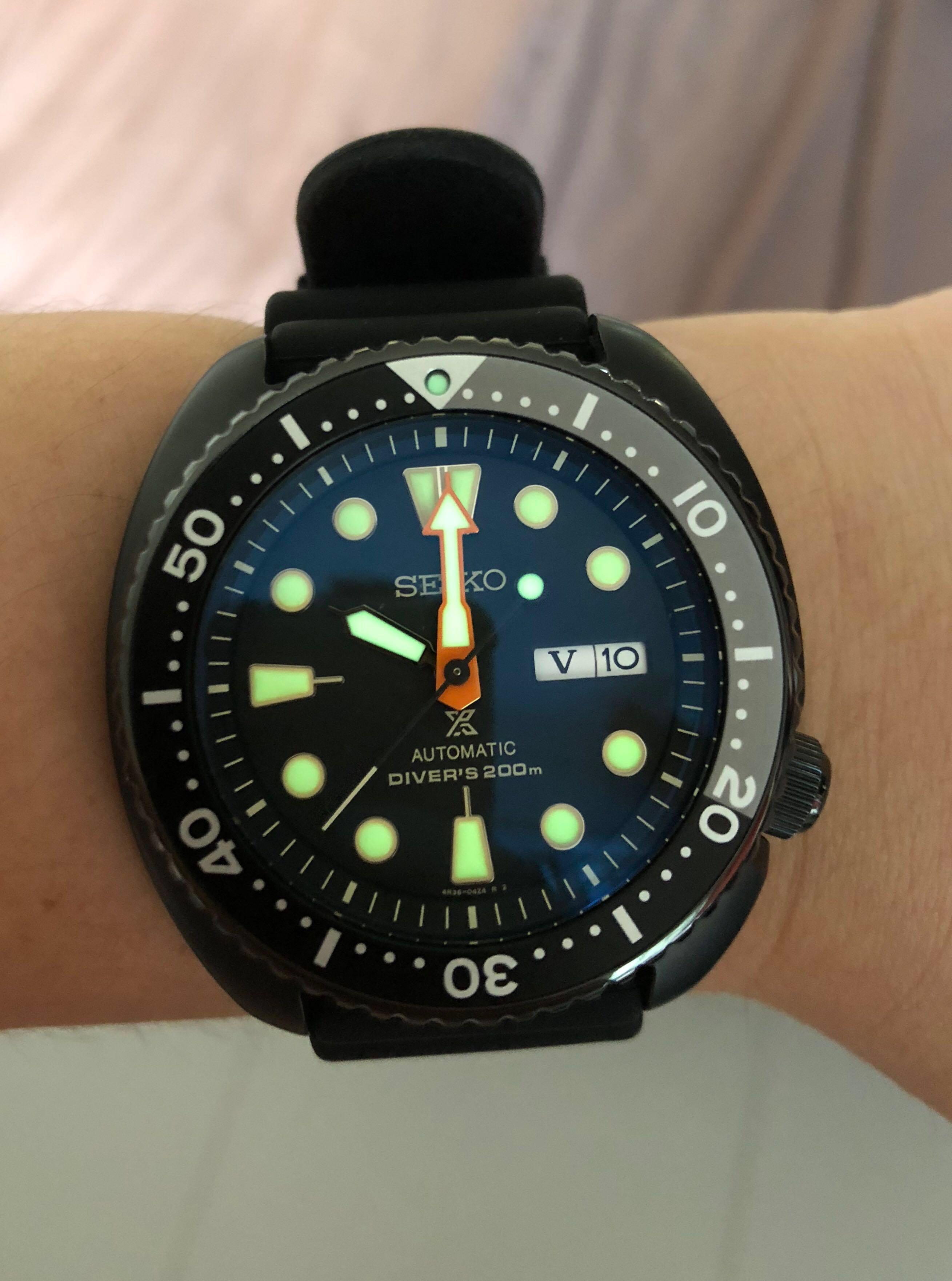 Seiko SRPC49 Black Turtle, Luxury, Watches on Carousell