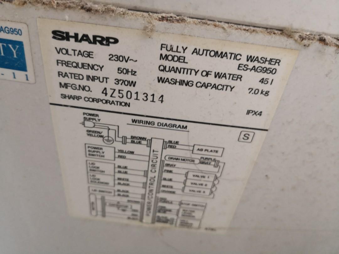 Sharp Washing machine, TV & Home Appliances, Washing Machines and ...