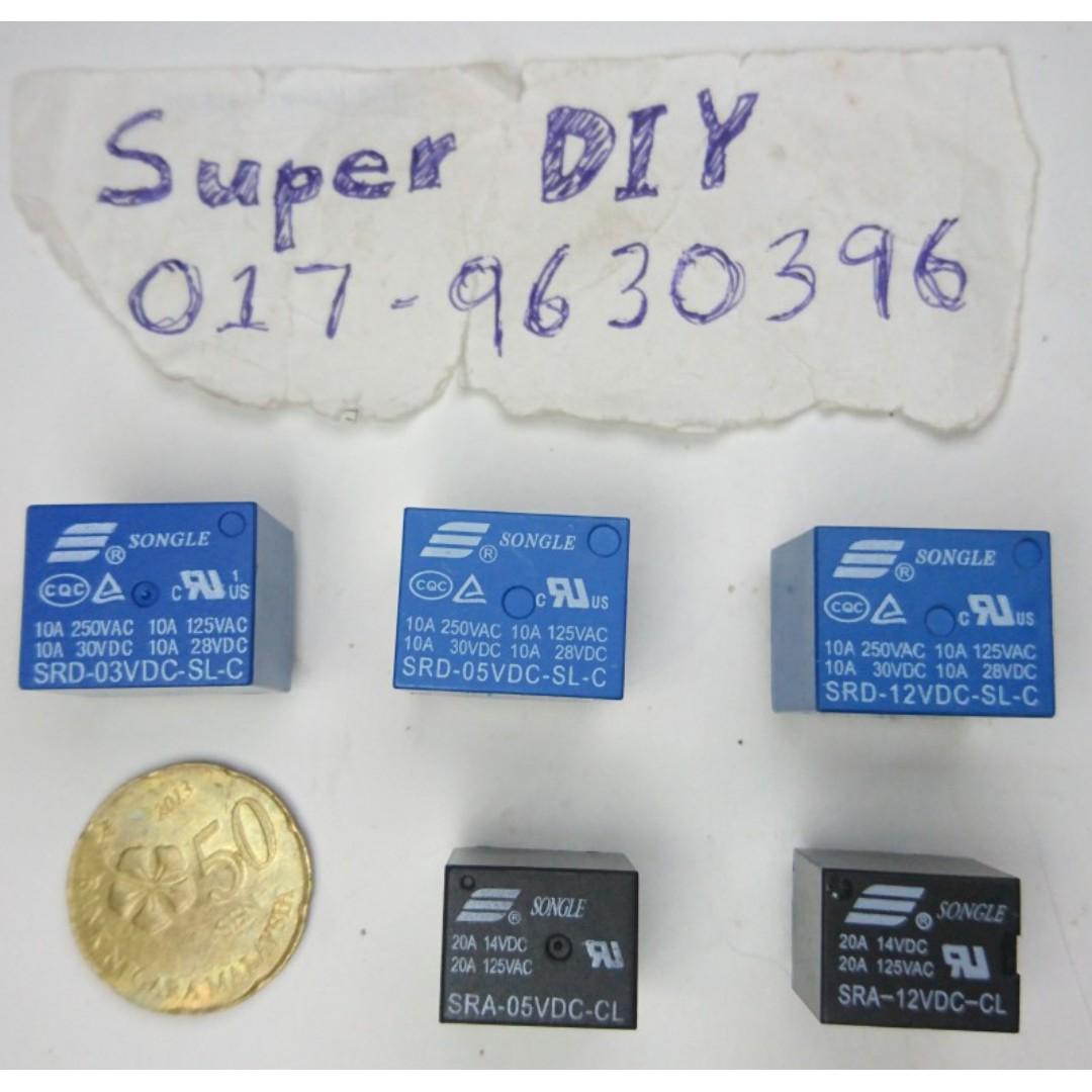5V DC Relay SRD-05VDC-SL-C Arduino 5 pin SONGLE 5V/6V 10A, TV & Home ...