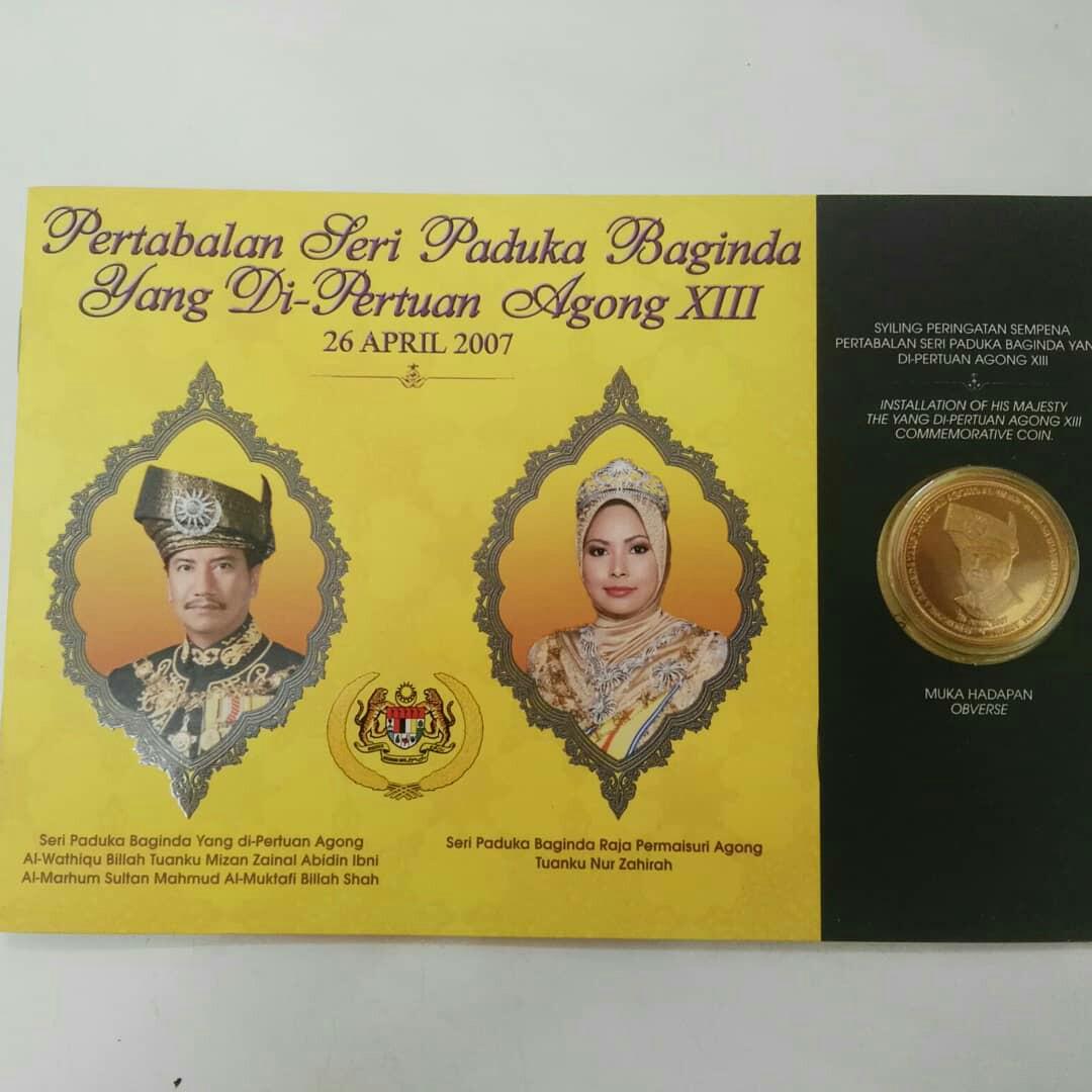 Coin Card Pertabalan Yang di-Pertuan Agong ke 13, Hobbies & Toys ...