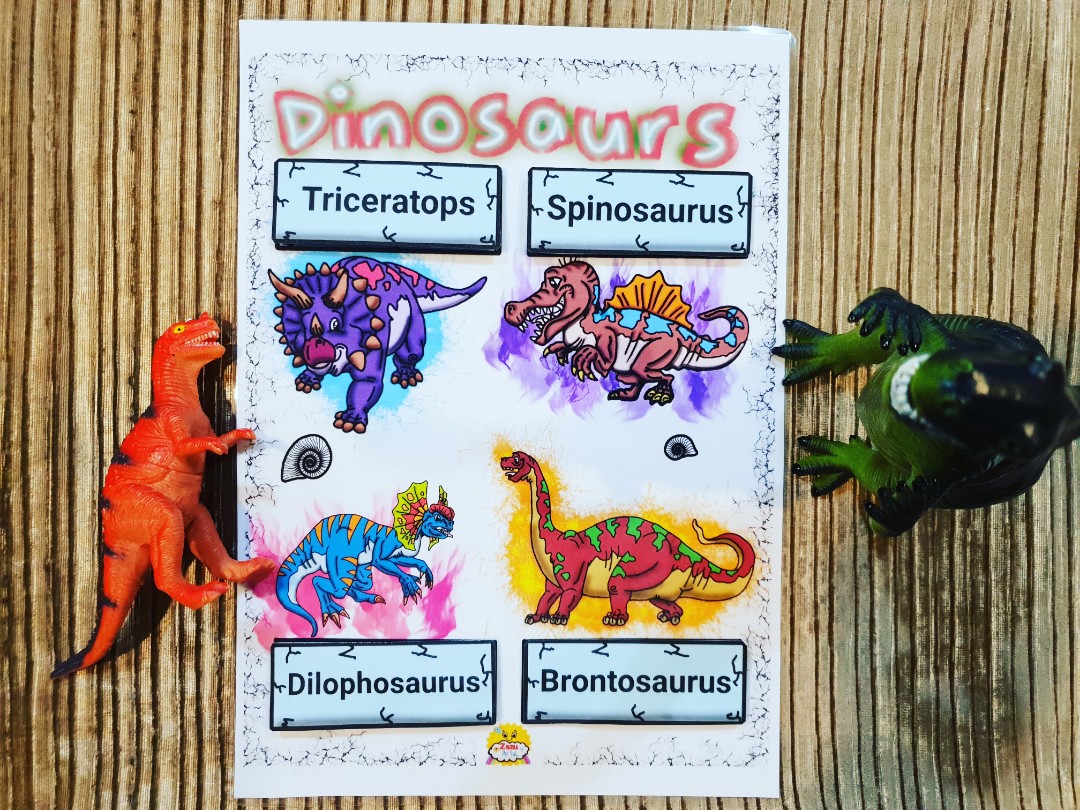 Dinosaur velcro activity, Hobbies & Toys, Books & Magazines, Children's ...