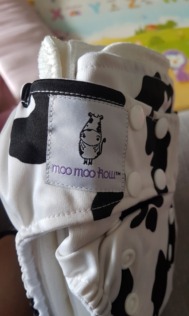 moo moo cow diaper, Babies & Kids, Bathing & Changing, Diapers & Baby ...