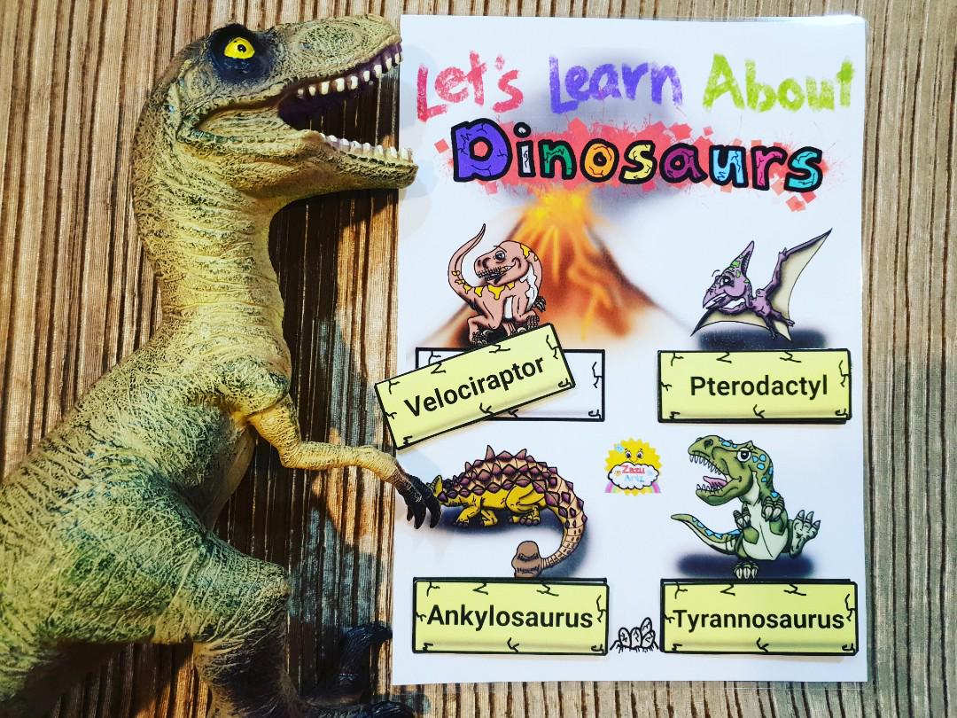 Self Drawn Dinosaurs Velcro activity, Hobbies & Toys, Books & Magazines ...