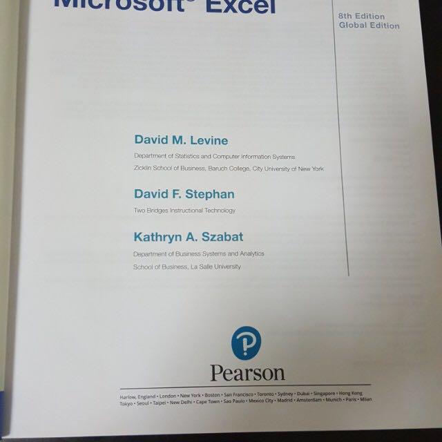 Statistics for Managers Using Microsoft Excel, 8th edition, Hobbies ...