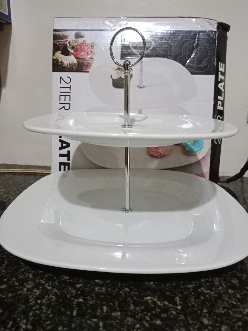 2 Tier Plate, Furniture & Home Living, Kitchenware & Tableware ...