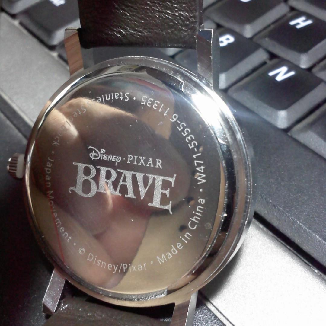 迪士尼 DISNEY DISNEYLAND 《勇敢傳說之幻險森林 BRAVE》成人手錶 皮錶 WATCH (已冇電), 名牌, 手錶 ...