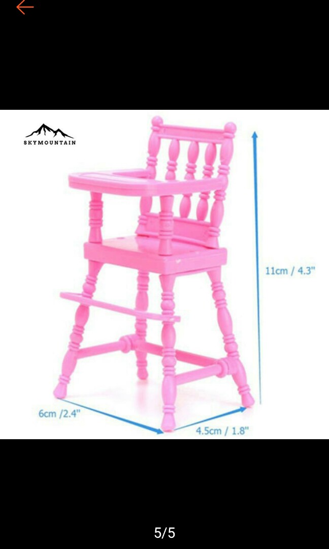 Barbie baby high chair toy, Babies & Kids, Infant Playtime on Carousell