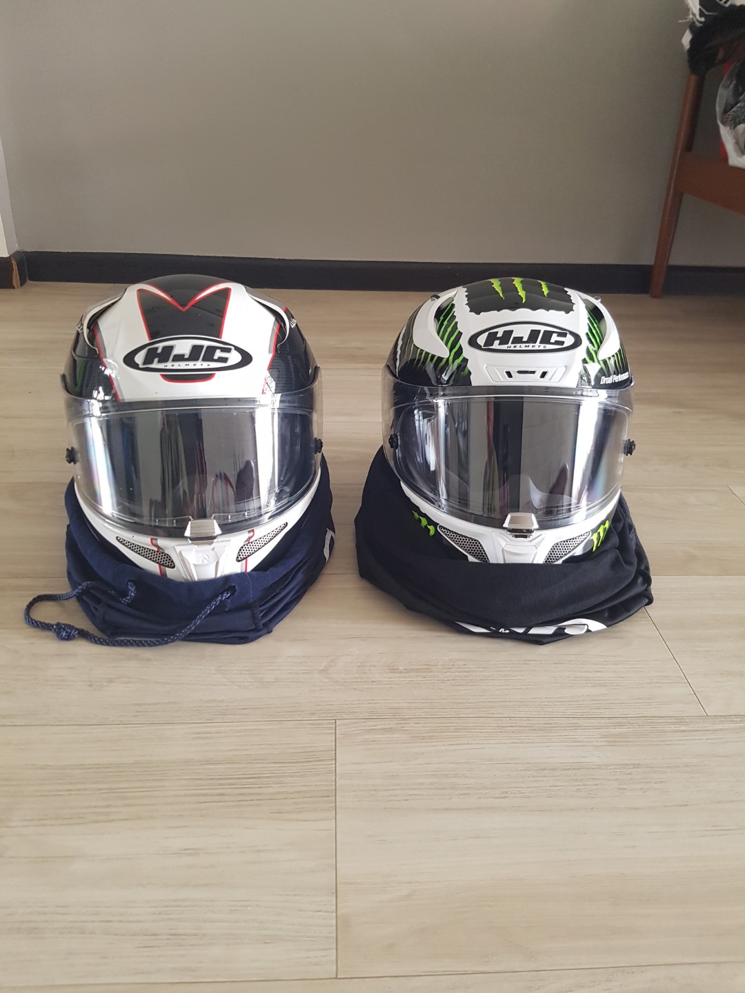 HJC RPHA 11 pro - Monster (L) and RPHA 10 (M), Motorcycles, Motorcycle ...