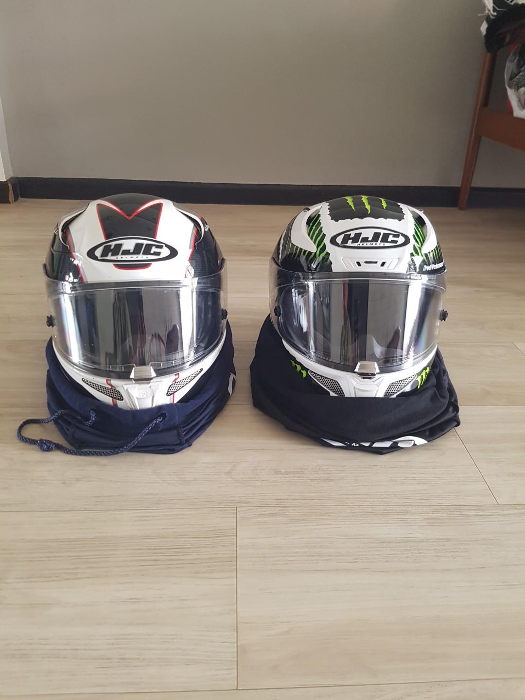 HJC RPHA 11 pro - Monster (L) and RPHA 10 (M), Motorcycles, Motorcycle ...