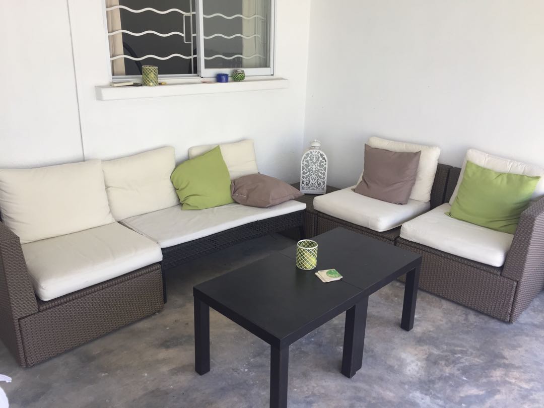 IKEA Arholma outdoor 5-unit sofa & stool, Furniture & Home Living ...