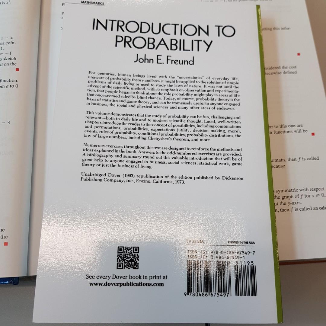 introduction to probability, Books & Stationery, Textbooks ...