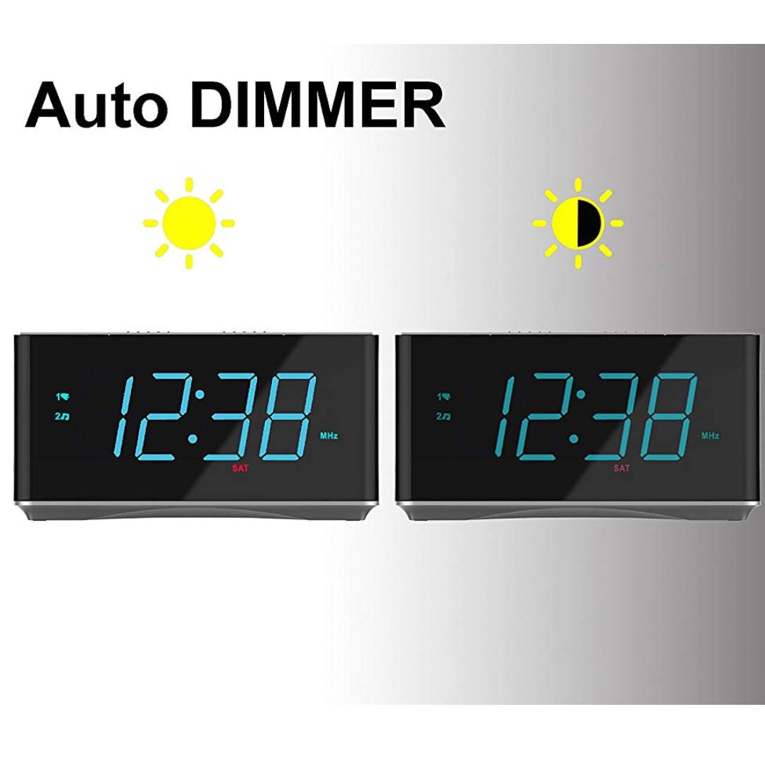 iTOMA Alarm Clock Radio with Wireless Bluetooth Stereo Speakers,Digital ...