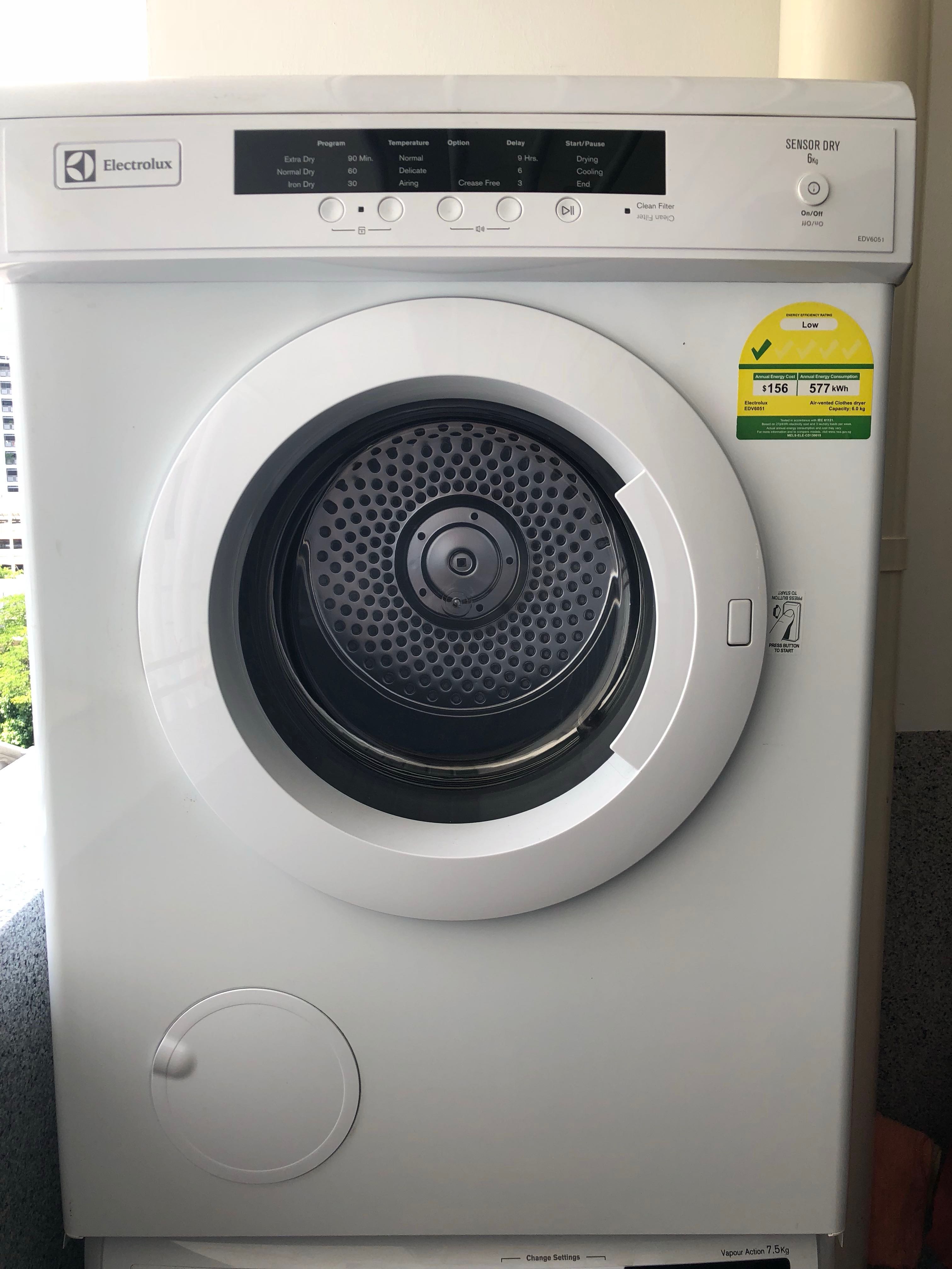 Laundry Dryer EDV6051, TV & Home Appliances, Washing Machines and ...