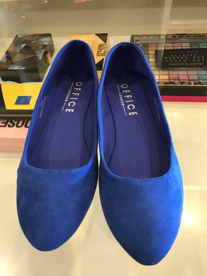 OFFICE London -Cobalt blue flats, Women's Fashion, Footwear, Flats ...