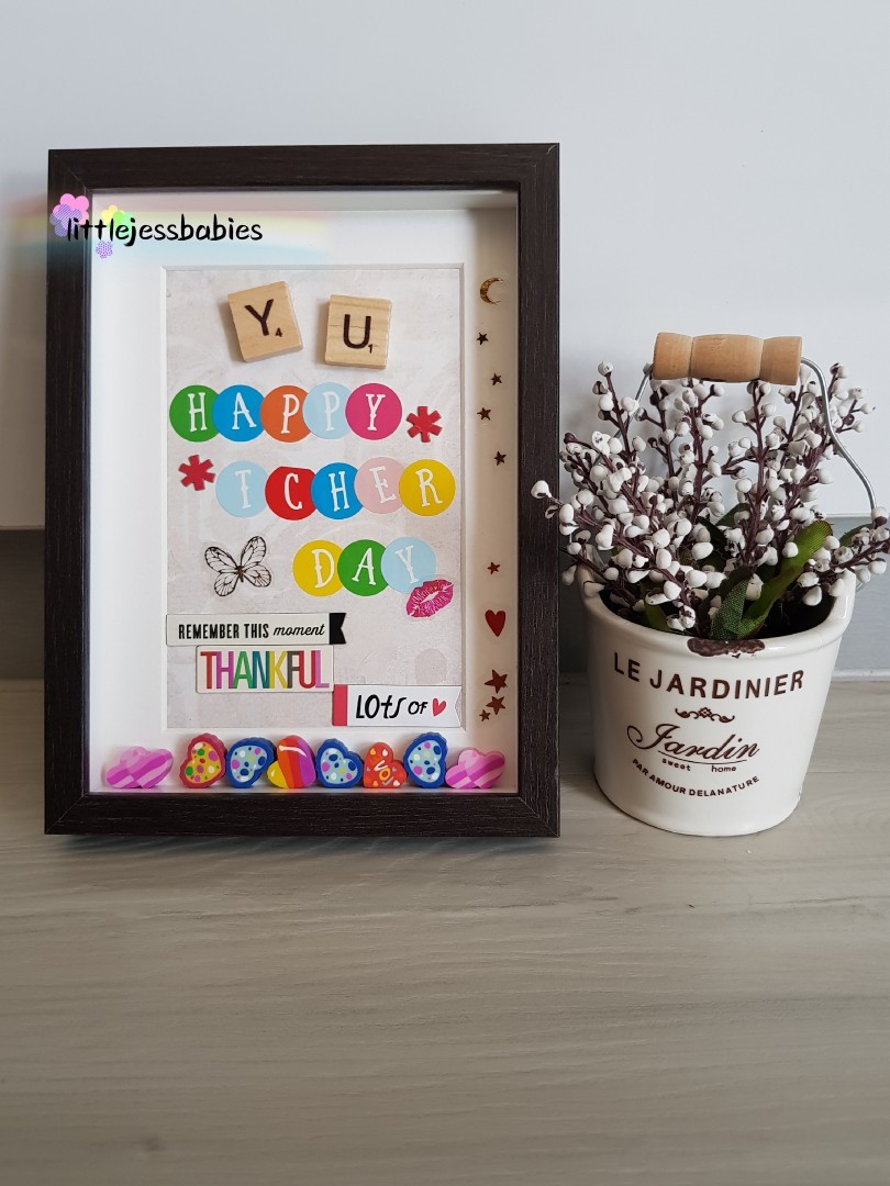 Personalised scrabble tiles frame (Rainbow colours theme), Hobbies ...