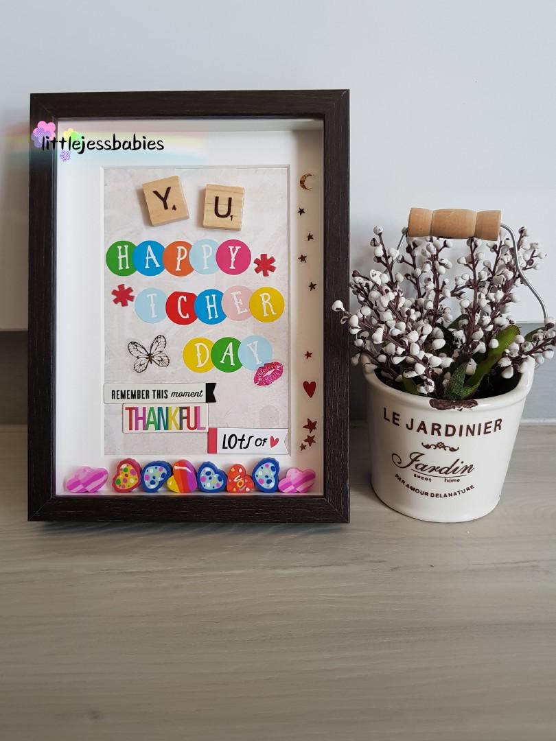 Personalised scrabble tiles frame (Rainbow colours theme), Hobbies ...
