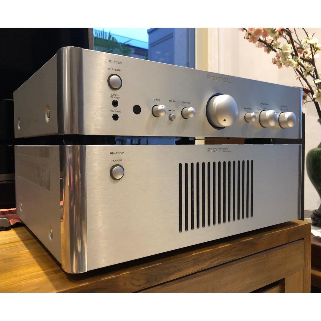 ROTEL RC-1550 Pre-Amp and RB-1552 Power Amp, Audio, Other Audio Equipment on Carousell