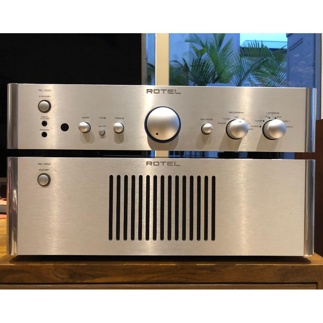 ROTEL RC-1550 Pre-Amp and RB-1552 Power Amp, Audio, Other Audio Equipment on Carousell