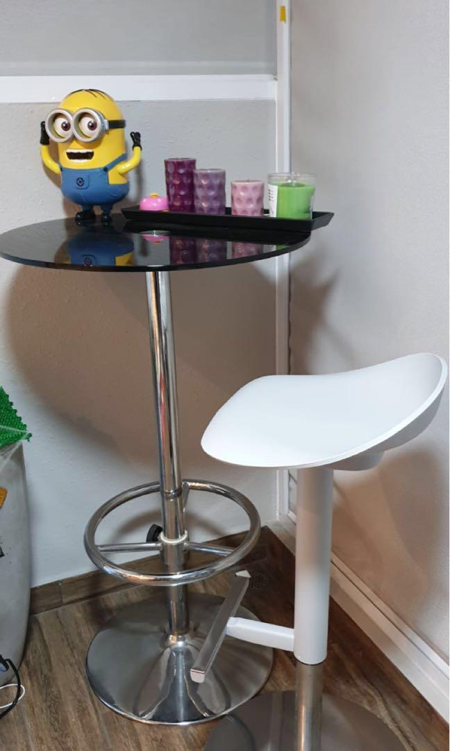 Tall table n chair, Furniture & Home Living, Furniture, Chairs on Carousell