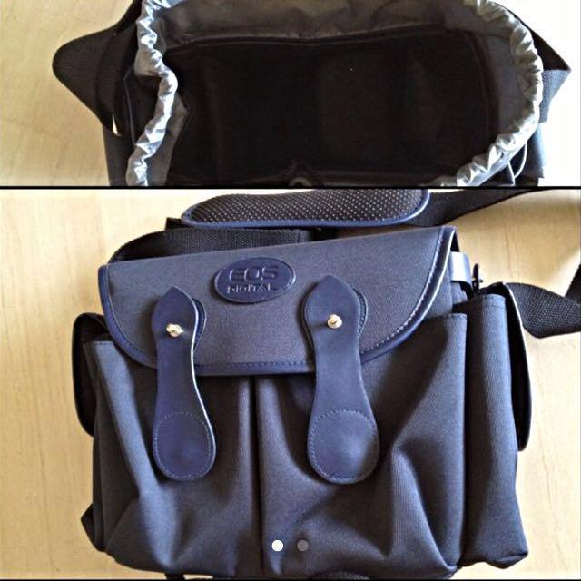 Canon EOS Navy Blue Camera Bag, Photography, Cameras on Carousell