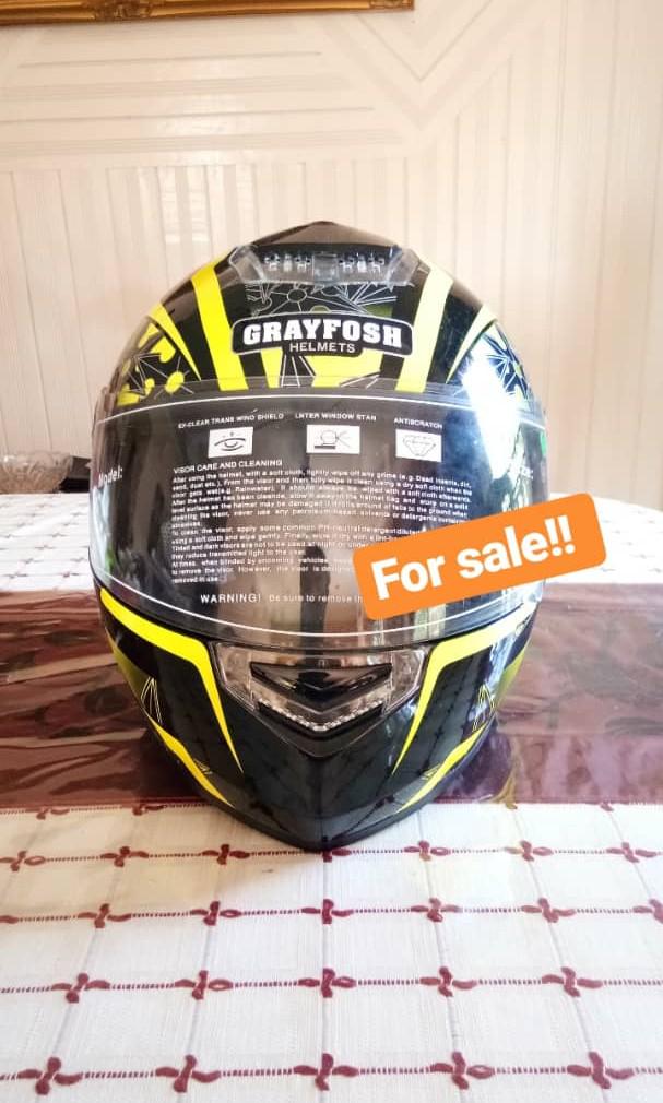 Grayfosh Full face Double visor Helmet, Auto Accessories on Carousell