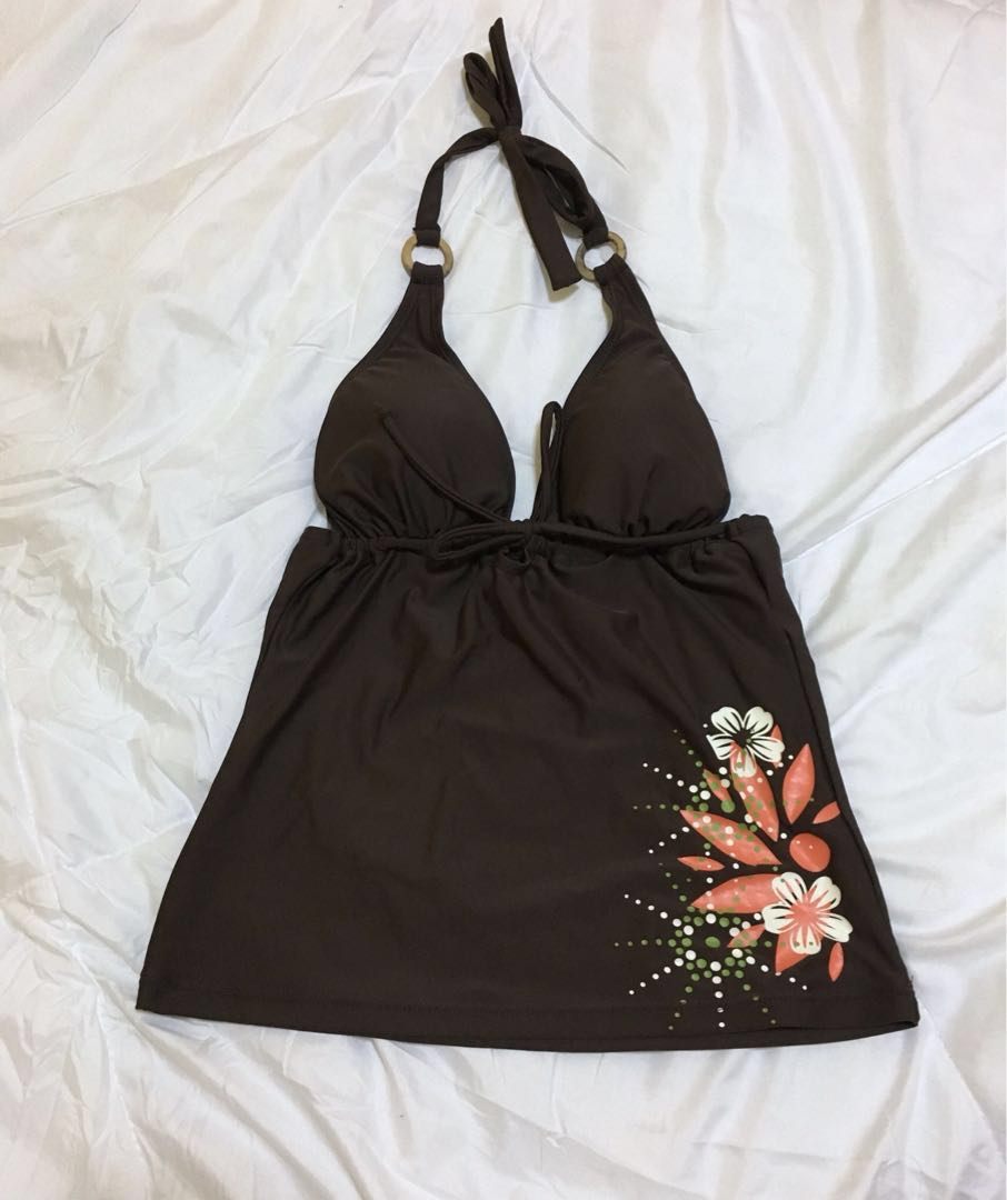 Pre-loved Chocolate Brown Tankini, Women's Fashion, Dresses & Sets ...