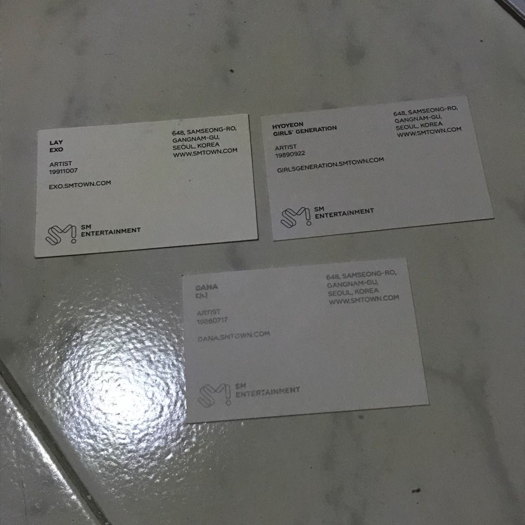 SM Business Cards, Hobbies & Toys, Memorabilia & Collectibles, Fan ...
