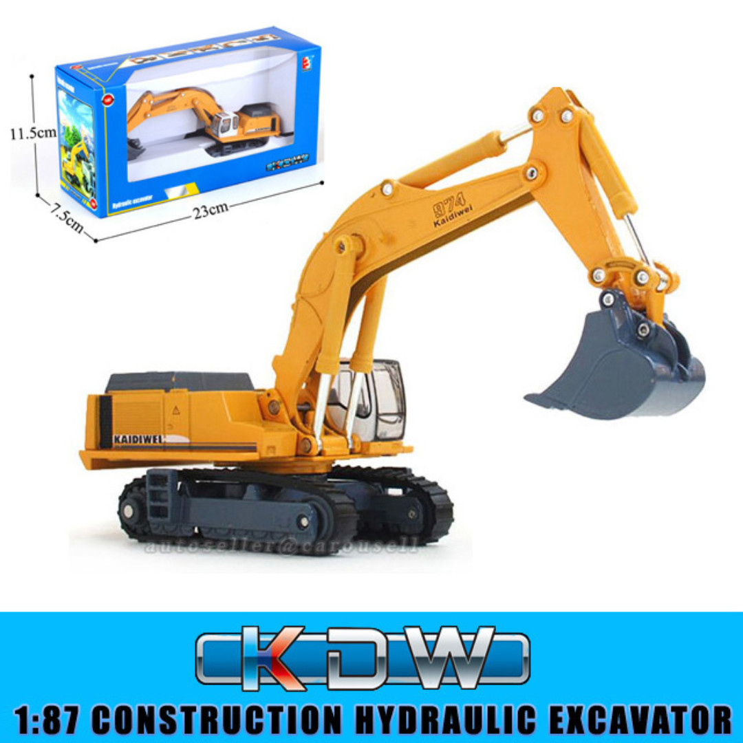 1/87 KDW Construction Hydraulic Excavator, Hobbies & Toys, Toys & Games ...