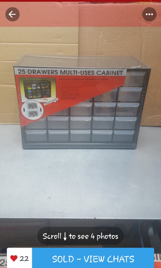 25 drawers cabinet, Furniture & Home Living, Furniture, Shelves ...