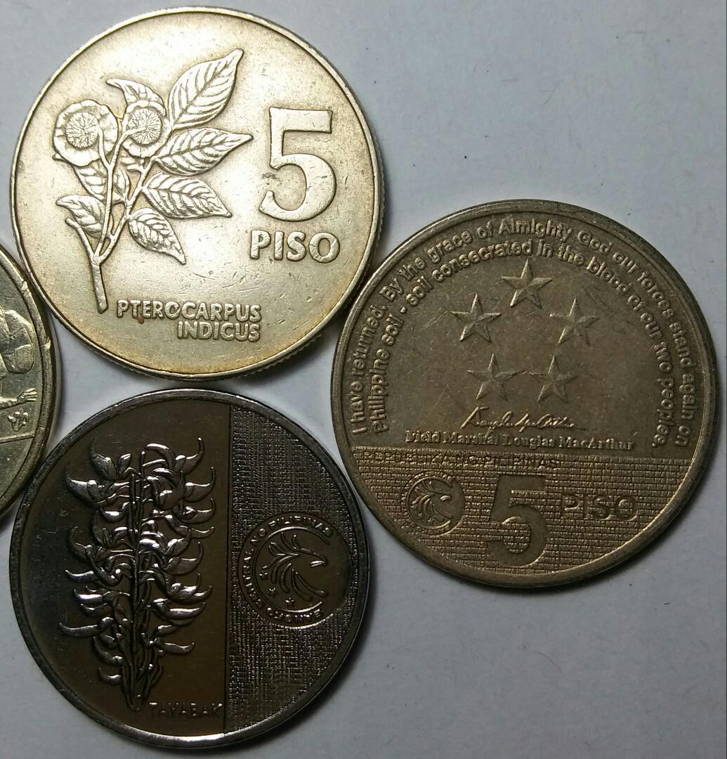 Different Five Peso Coins, Hobbies & Toys, Memorabilia & Collectibles ...