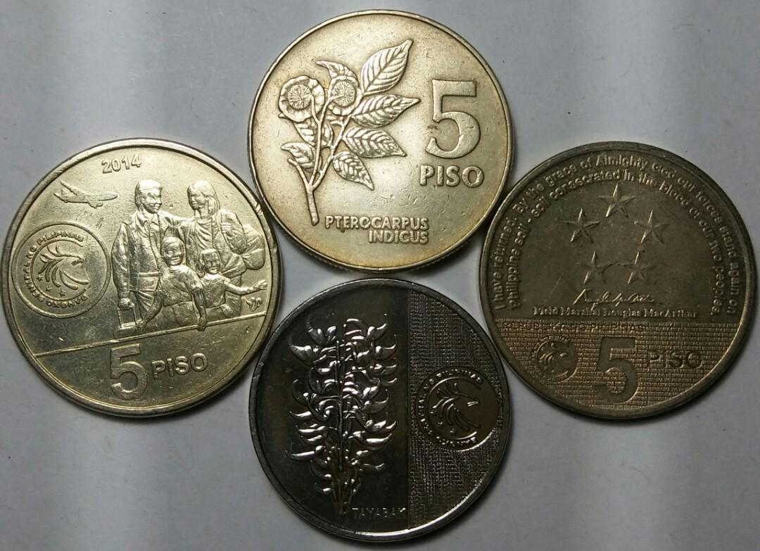 Different Five Peso Coins, Hobbies & Toys, Memorabilia & Collectibles ...