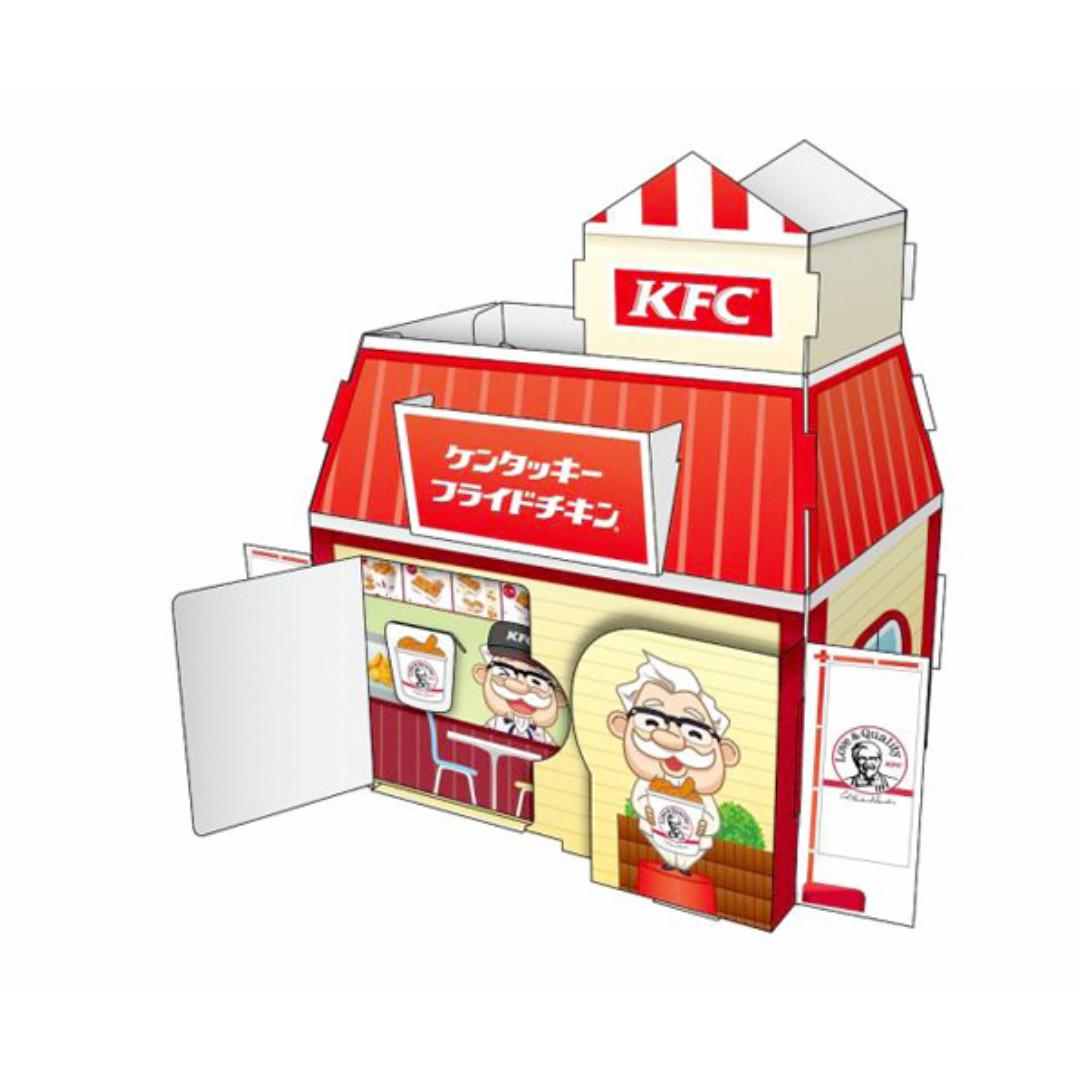 (Exclusive) Japan Kentucky Fried Chicken (KFC) - Kentucky Shop Set - Handmade Craft Kit (Paper ...