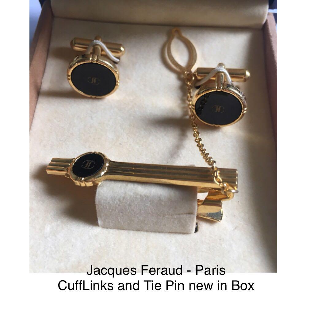 Jacques Feraud CuffLinks and Tie Pin new in Box, Men's Fashion, Watches & Accessories, Accessory ...