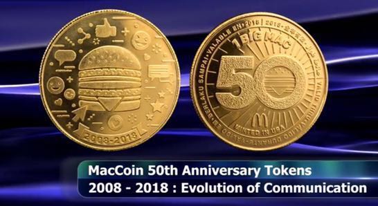 McDonald’s big Mac Coin 50th Anniversary token 2008 - 2018 evolution of ...