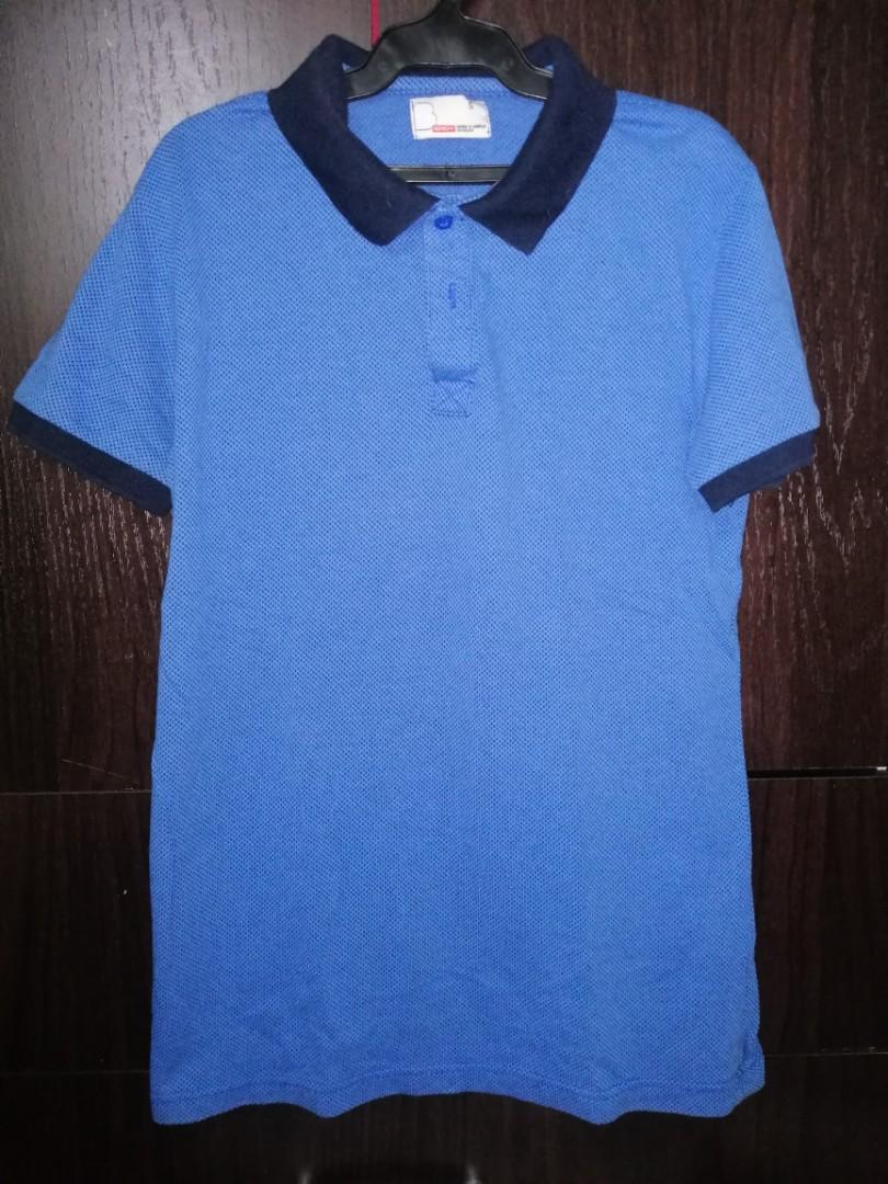 Bench Blue Polo Shirt (S), Men's Fashion, Tops & Sets, Tshirts & Polo ...