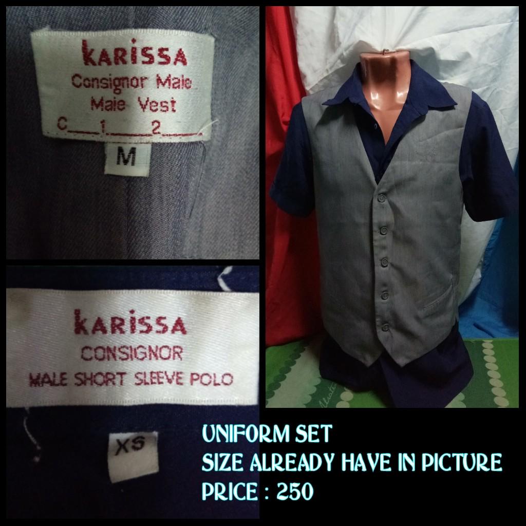 SM UNIFORM SET FOR MEN, Men's Fashion, Tops & Sets, Formal Shirts on ...