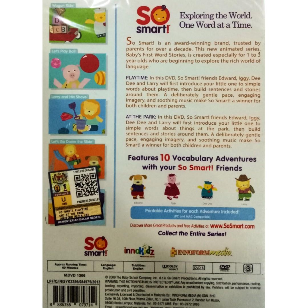 So Smart Baby's first word stories playtime and at the park DVD ...