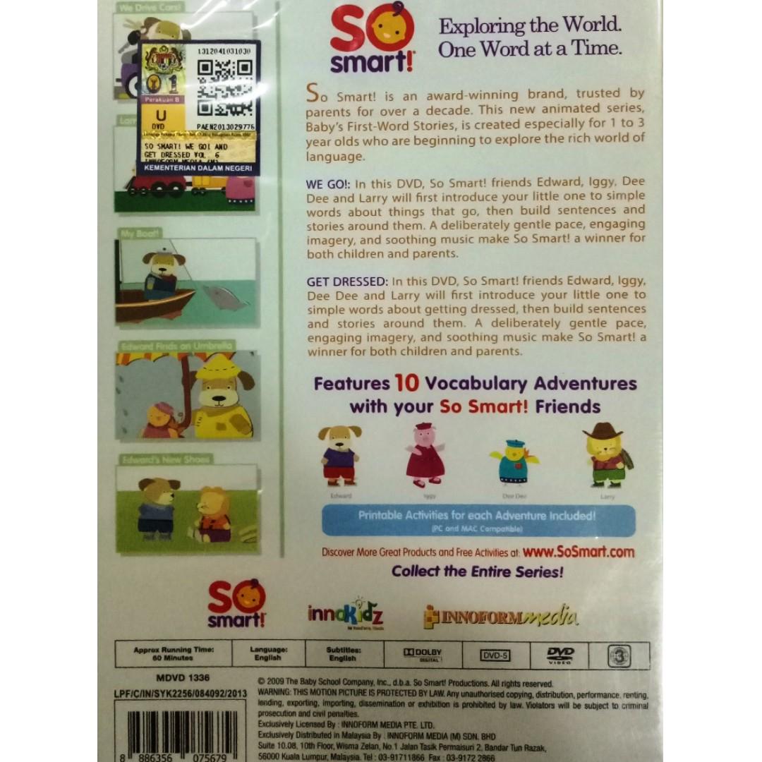 So Smart Baby's first word stories we go and get dressed DVD, Hobbies ...