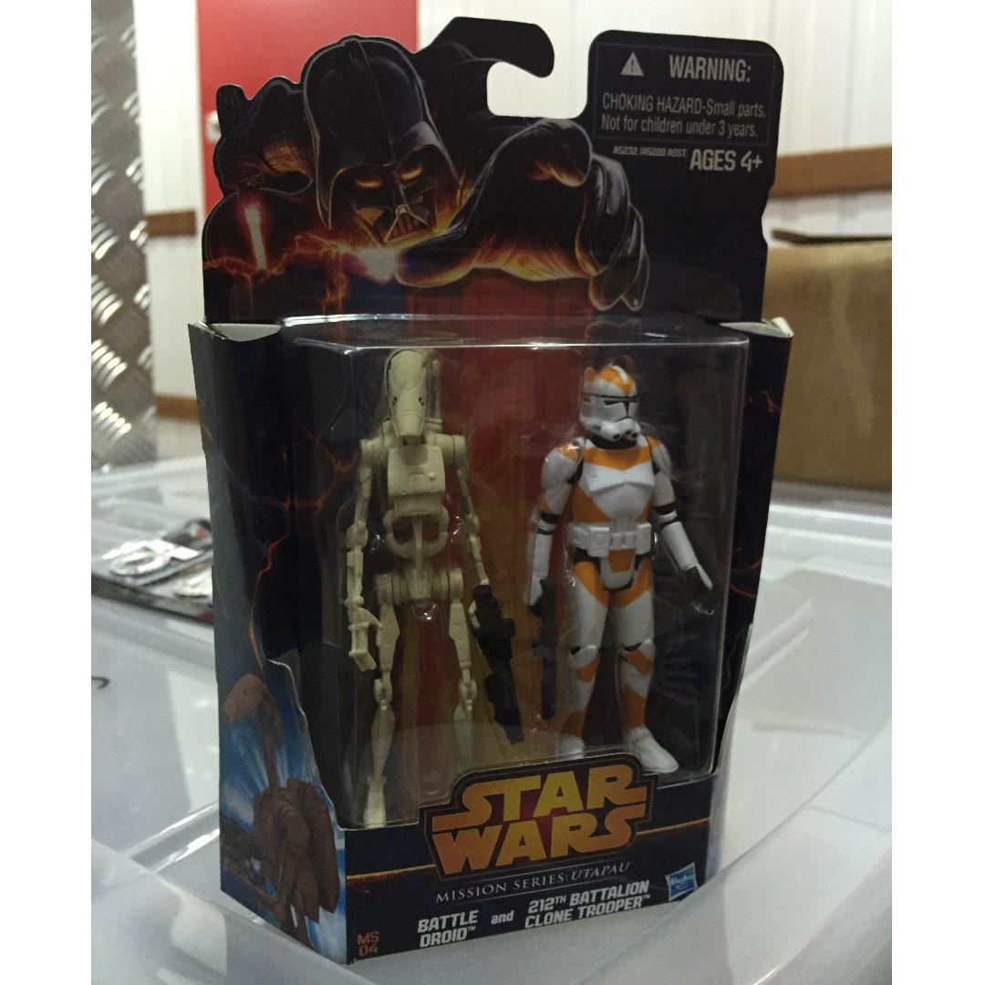 STAR WARS BATTLE DROID & 212TH BATALION CLONE TROOPER WITH VARIANT ...