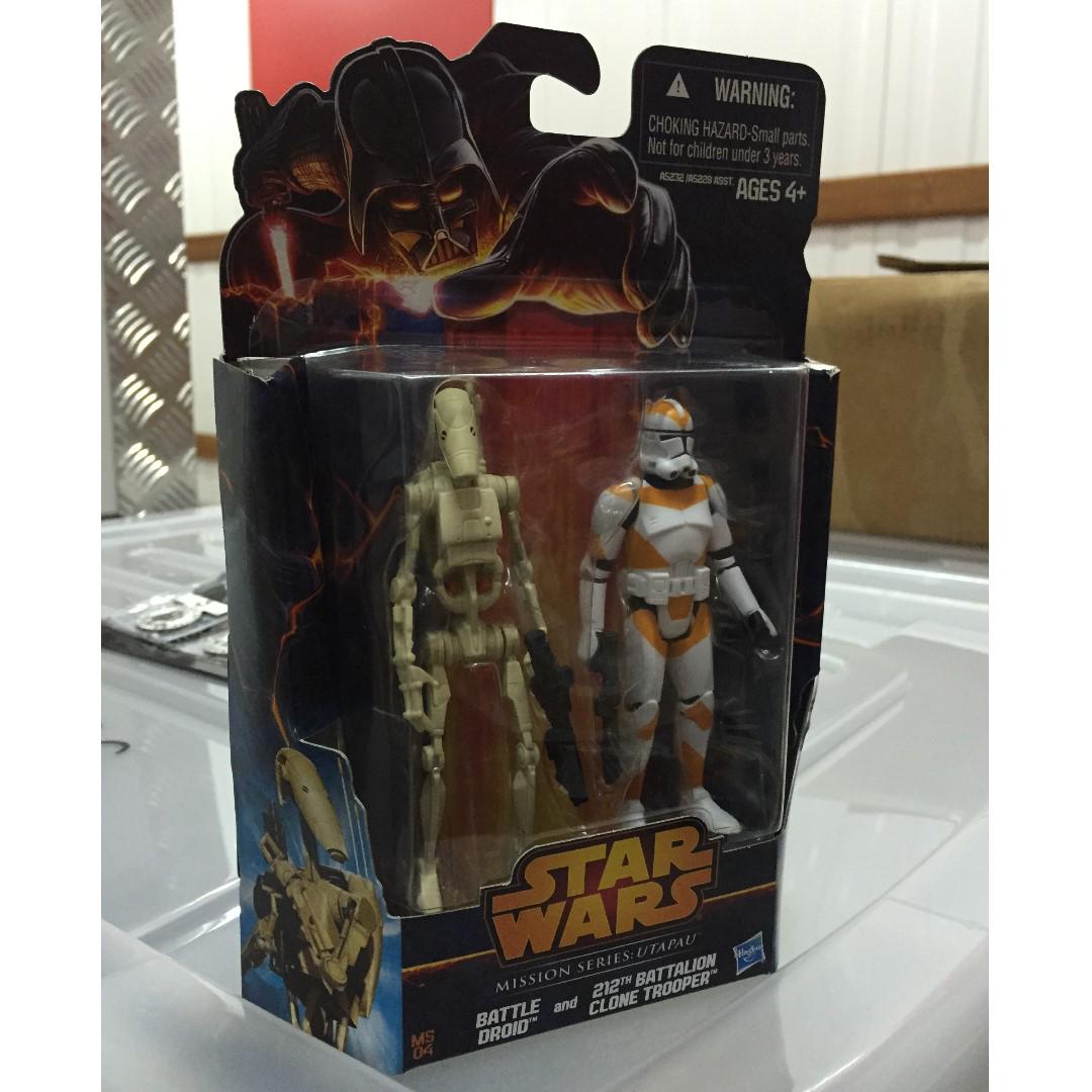 STAR WARS BATTLE DROID & 212TH BATALION CLONE TROOPER WITH VARIANT ...