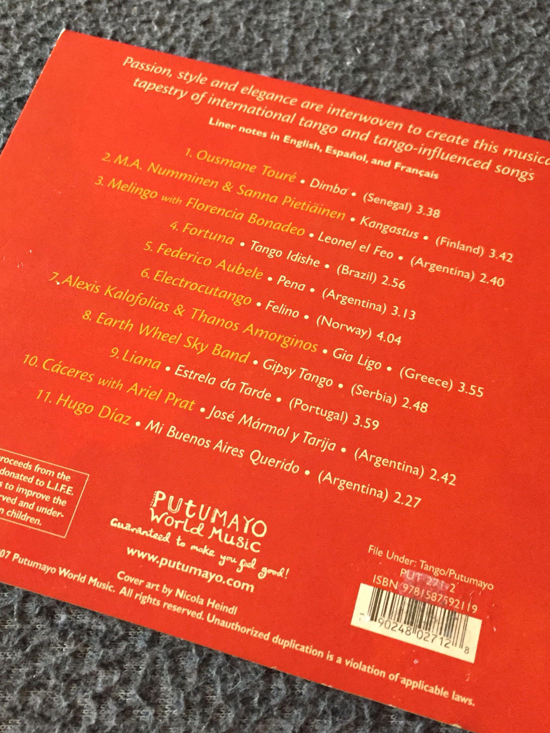 Tango Around the world compilation, Hobbies & Toys, Music & Media, CDs ...