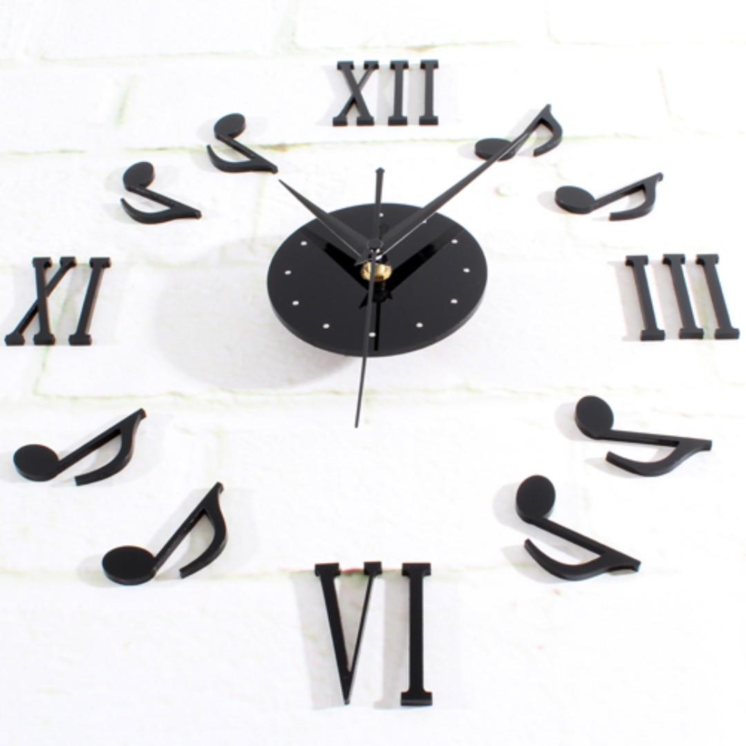 Wall Clock - Musical Notes, Furniture & Home Living, Home Decor, Clocks ...