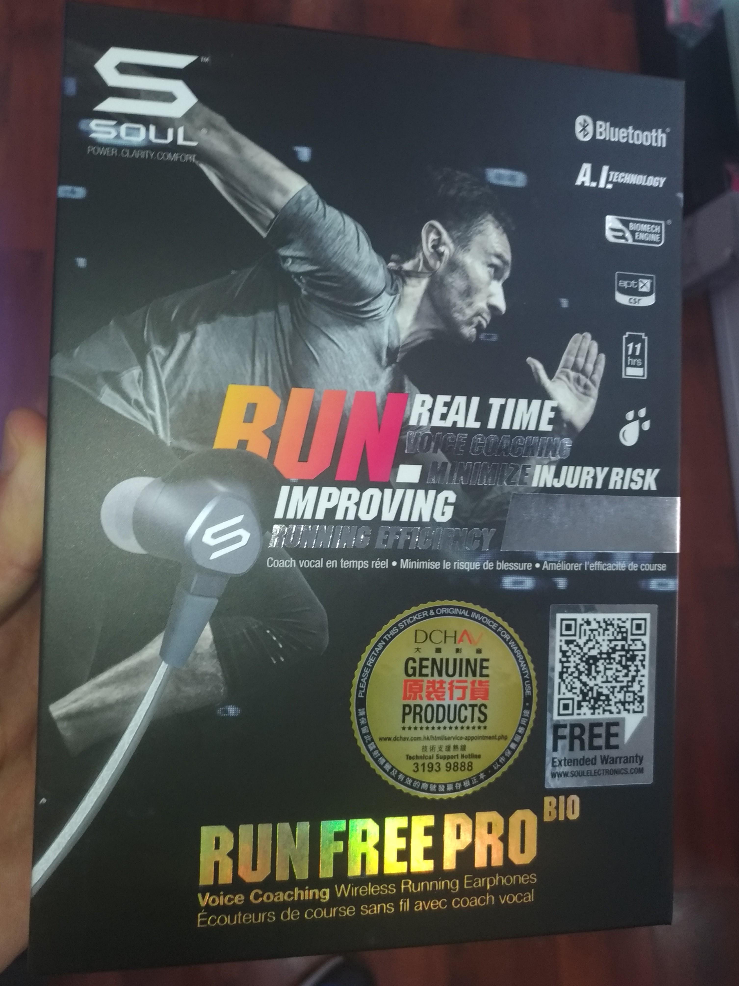 全新 SOUL Run Free Pro Bio 首創 檢測 跑步姿勢 運動 防水 IPX5 無線藍牙 灰紅2色 耳機, 手提電話, 智能穿戴 ...