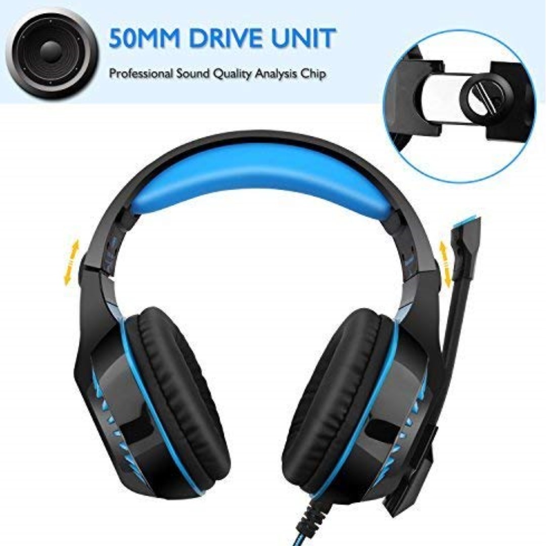 Beexcellent GM-2 Surround Sound Gaming Headset, Over Ear Noise ...