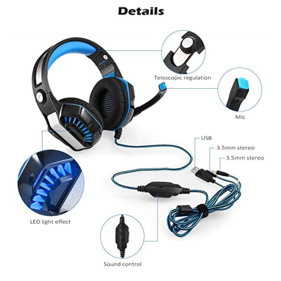 Beexcellent GM-2 Surround Sound Gaming Headset, Over Ear Noise ...