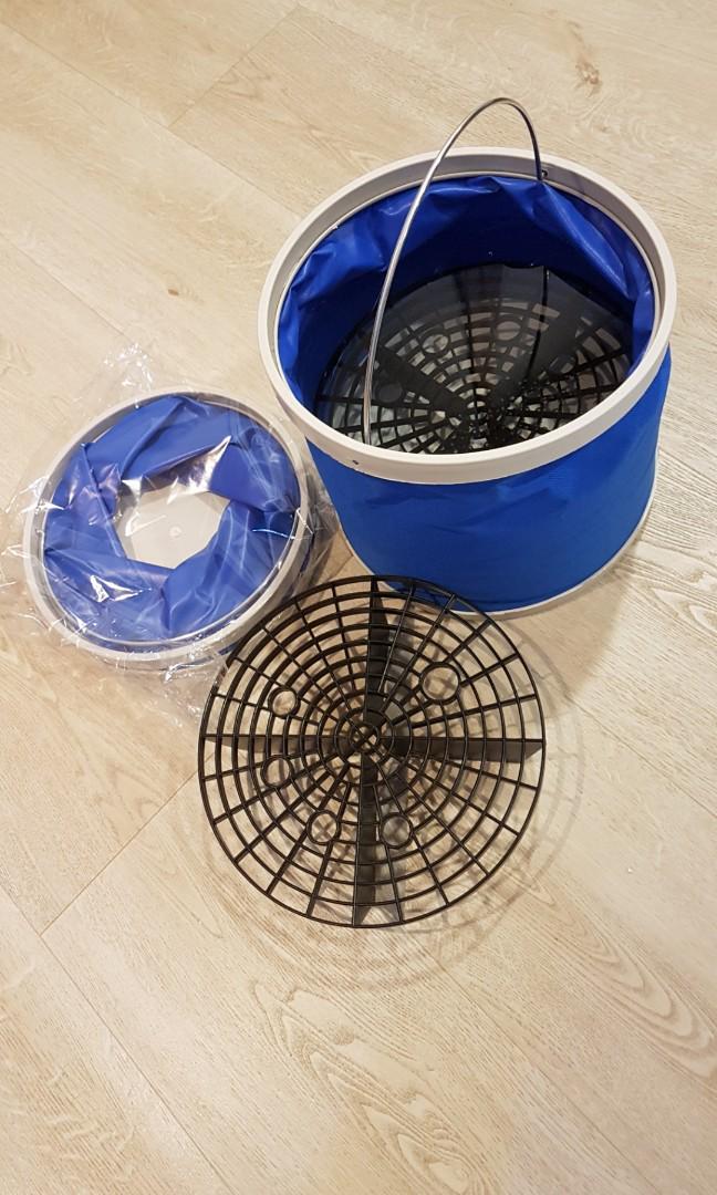 Car wash Foldable pail set, Car Accessories, Accessories on Carousell