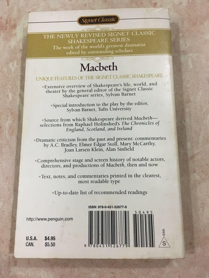 Macbeth (Signet Classic Edition), Hobbies & Toys, Books & Magazines ...